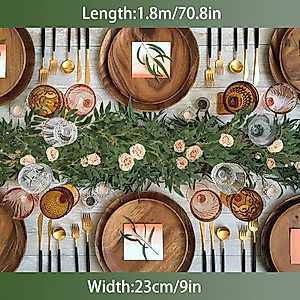 Uieke 3pcs 17.7ft Artificial Vines Fake Greenery Garland Willow Leaves with Total 60 Twigs Stems Hanging Plants String for Indoor Wedding Party Home Garden Wall Garden Decoration