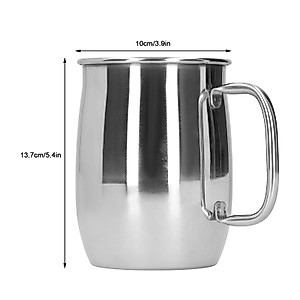 Yosoo 1000ml Stainless Steel Wine Bar Beer Mug,Water Cup with Handle, Portable Coffee Cup Drinkware,Large Capacity Beer Bar Supplies