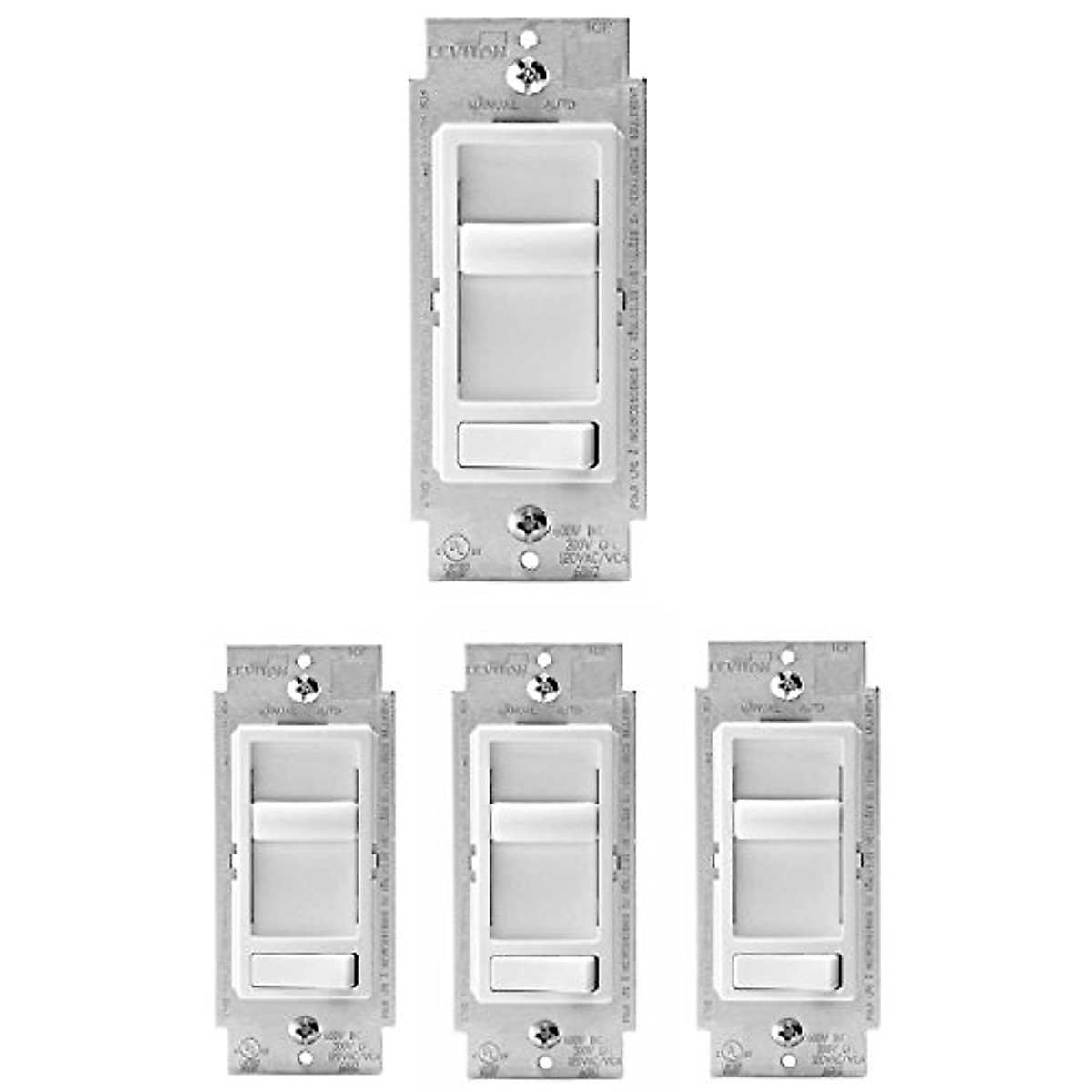 Leviton 6674-P0W, 4-Pack, White