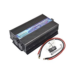 3000W Output Power Inverter with Dual sockets and USB, Modified sine Wave, Input DC12V or DC 24V Output 110V 60Hz. (24V)