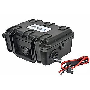 Voltage Waterproof Battery Box Enclosure with SAE Connector for 12V 9ah, 12V 8ah or Lithium 12V 10ah Batteries Kayak Fishfinder, GPS, Lighting and Outdoor Solar Systems (Single SAE Connector)