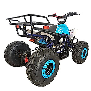 X-PRO 125cc ATV Quad Youth 4 Wheeler Adults ATVs Quads Middle Size 4 Wheelers (Blue)