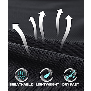 Men's Classic Fit Quick Dry Long Sleeve Polo Shirt in Black - Ideal for Hiking, Casual, & Work