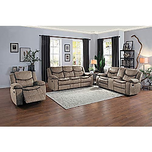 Homelegance Bastrop 79" Reclining Loveseat (Manual) Brown