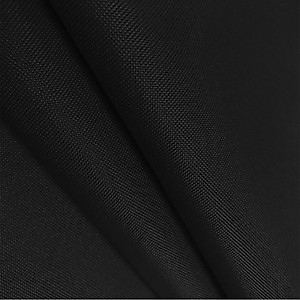 Foreate Waterproof Fabric by The Yard 600d Cordura Canvas Fabric 58 inch Wide for Indoor Outdoor Patio 1 Yard, Black