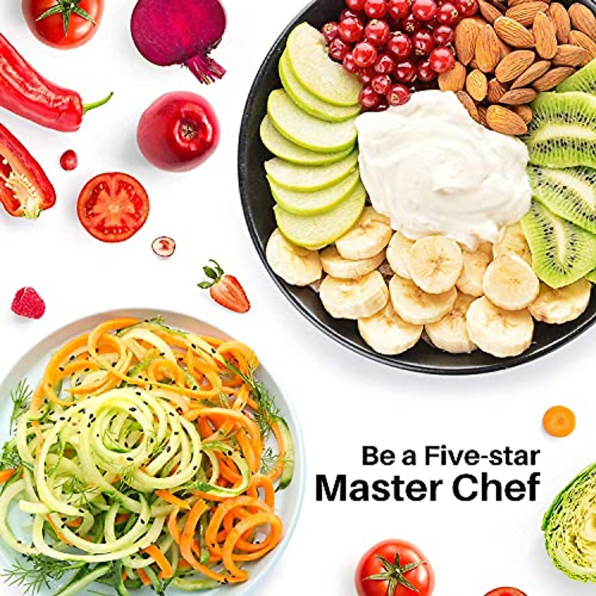 Bestand Spiralizer Attachment Compatible with KitchenAid Stand Mixer, Comes with Peel, Core and Slice, Not KitchenAid Brand Spiralizer Attachment (5 Blades)