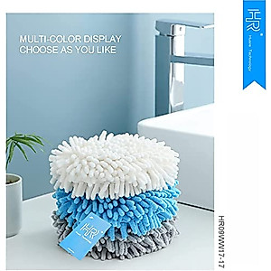 HR Huare Technology Upgraded Chenille Hand Towels, Hanging Kitchen & Bathroom Fast Drying ,No Peculiar Smell Stocking Stuffers for Family Member, 2Pack