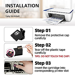 65XL Ink High Yield 65 Ink Cartridges Compatible with HP Envy 5055 5052 5058 DeskJet 2655 3720 3722 3723 3752 3758 2652 2624 HP Deskjet 3755 Ink Cartridges Black and Color