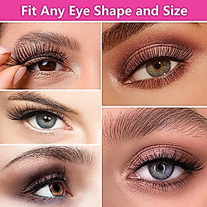 Reusable Self Adhesive Eyelashes, Reusable Adhesive Eyelashes, Self Adhesive Eyelashes Reusable Self Sticking, No Glue Eyelashes, False Eyelashes Natural Look(2-Pairs)