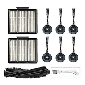 Lemige 10 Pack Replacement Filter Side Brush for Shark ION Robot Vacuum R85 RV850 S86 S87 S88 R71 R72 R75 RV761 RV771 RV871 AV751 AV752 AV753
