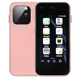 Hilitand Mini 3G Mobile Phone, 2.5 inches Pocket Cellphone, 1GB RAM 8GB ROM, Quad Core CPU, Support Bluetooth, WiFi, Memory Card Expansion, Unlocked Smartphone for Students(Sakura Pink)