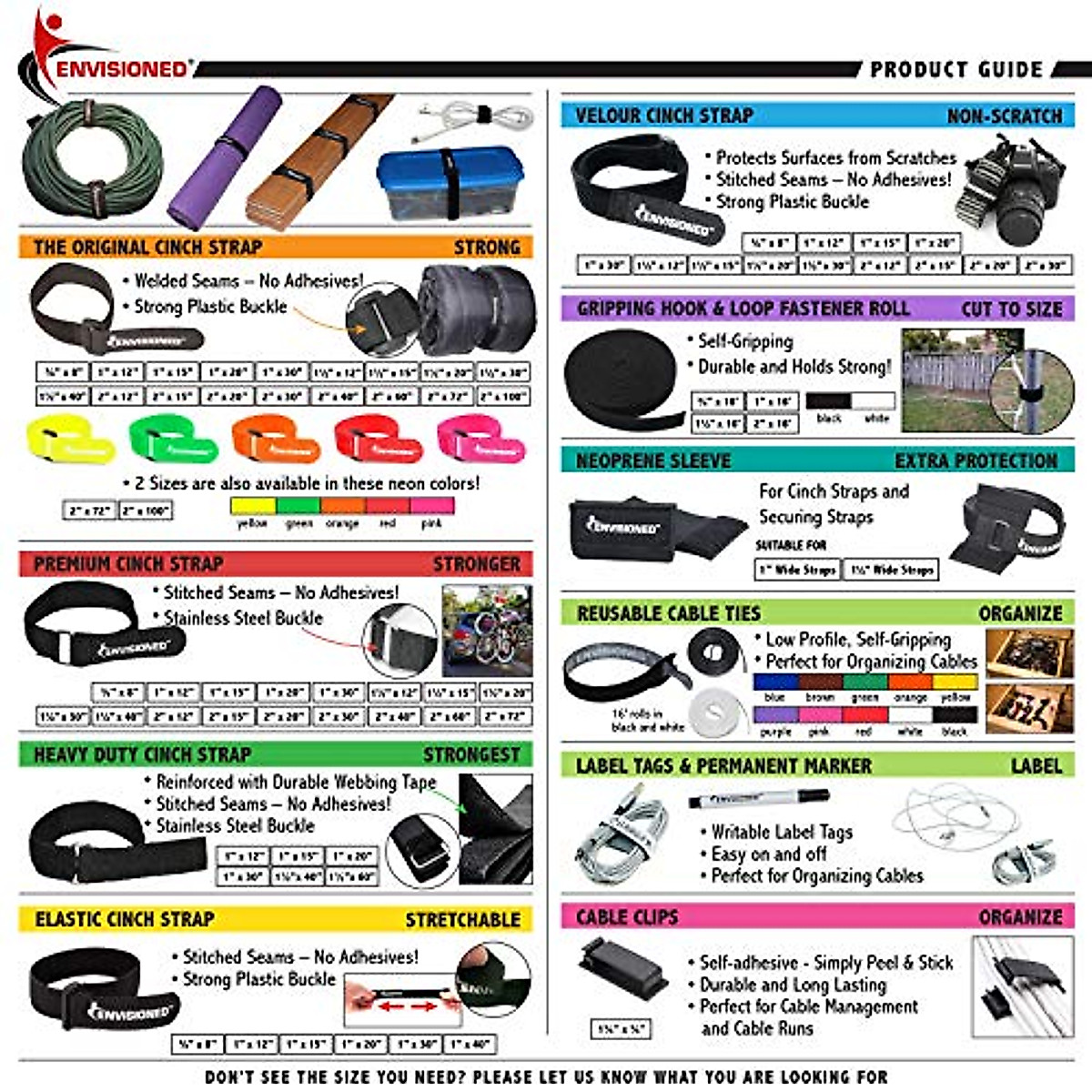 Cable Clips 3M Adhesive, Multipurpose Wire Clamps for Cable Management and Cable Runs - 50 Pack Black Bundled with 10 Reusable Cable Ties