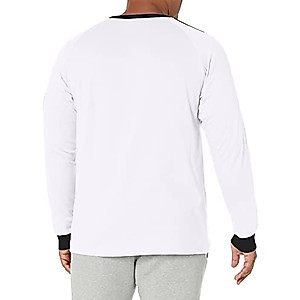 adidas Originals,mens,3-Stripes Long Sleeve Tee,White,Medium