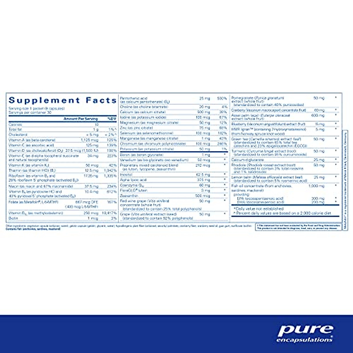 Pure Encapsulations Women's Pure Pack | Supplement to Support Bone, Cardiovascular, Macular, and Breast Health* | 30 Packets