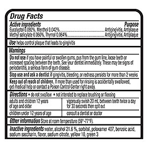 Amazon Basics Antiseptic Mouthwash, Mint, 8.5 Fluid Ounces, 1-Pack (Previously Solimo)