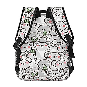 PARN Cute Koala Backpack For Women Men, 16.9 Inch Cute Koala Laptop Backpack College Bag Cute Travel Backpack