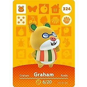 Graham - Nintendo Animal Crossing Happy Home Designer Series 4 Amiibo Card - 324