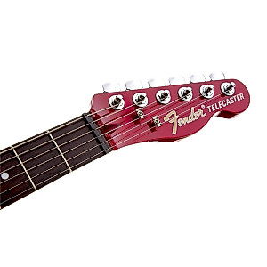 Fender Jim Adkins JA-90 Thinline Telecaster Electric Guitar, with 2-Year Warranty, Crimson Red Transparent, Laurel Fingerboard
