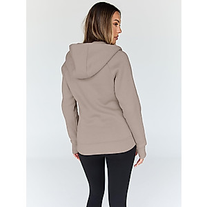 Trendy Queen Womens Zip Up Hoodies Fleece Jackets Oversized Sweatshirts Fall Fashion Outfits Sweaters Winter Clothes Khaki S