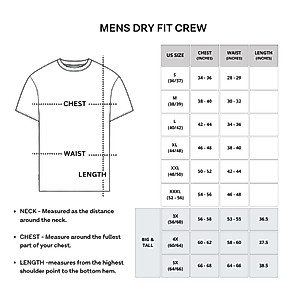 Real Essentials Mens Quick Dry Fit Dri-Fit Short Sleeve Active Wear Training Athletic Crew T-Shirt Gym Wicking Tee Workout Casual Sports Running Tennis Exercise Undershirt Top, Set 1, XL, Pack of 5