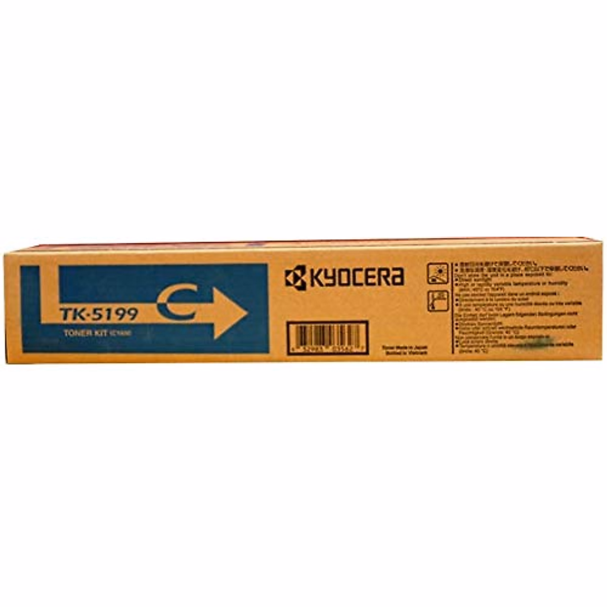 Kyocera 1T02R4CCS0 Model TK-5199C Cyan Toner Cartridge For use with Kyocera TASKalfa 307Ci and CS-306ci A4 Color Multifunctional Printers, Up to 7000 Pages Yield at 5% Average Coverage