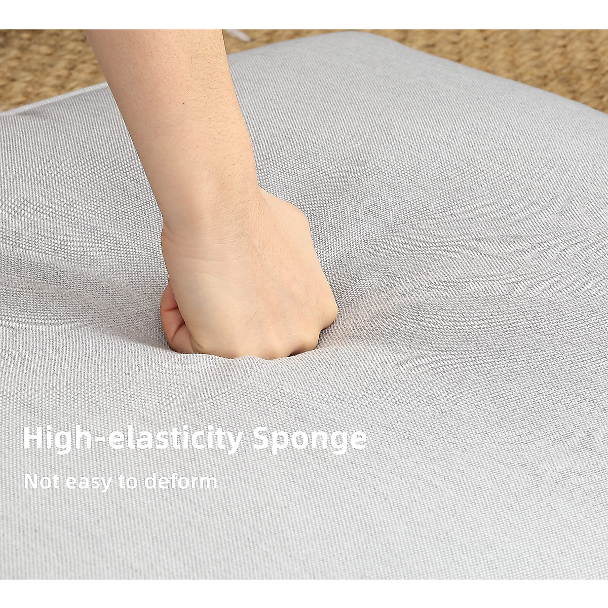 Solaste 6 Piece Patio Furniture Sets,All Weather Outdoor Sectional Patio Sofa Manual Weaving Wicker Patio Seating Rattan Sofas with Glass Table,Grey Cushions