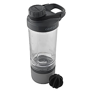 Contigo 2076738 Shake N GO FIT TRITAN STRG 22OZ, Storage, Smoke with Protein Ball