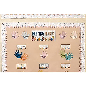Teacher Created Resources Everyone is Welcome Dots Scalloped Border Trim (TCR7158)