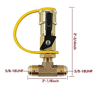 MENSI 1/4" Tee Splitter Universal Quick Disconnect Connect Fittings Adapter Key for RV Motorhomes Exits 3/8" Male Flare Threads Hook Grills