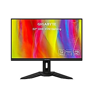 GIGABYTE M32U 32" 144Hz 4K FreeSync Compatible Gaming Monitor, SS IPS, 3840x2160 Display, 1ms Response Time (MPRT), 1x Display Port 1.4, 2x HDMI 2.1, 3x USB 3.0, 1x USB Type C