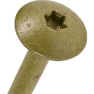 Power Pro 48092 Lag Screws, 3/8" x 12", Star Drive Construction Lag Screws, Rust Resistant, Ceramic Coated Bronze, 15pcs Box