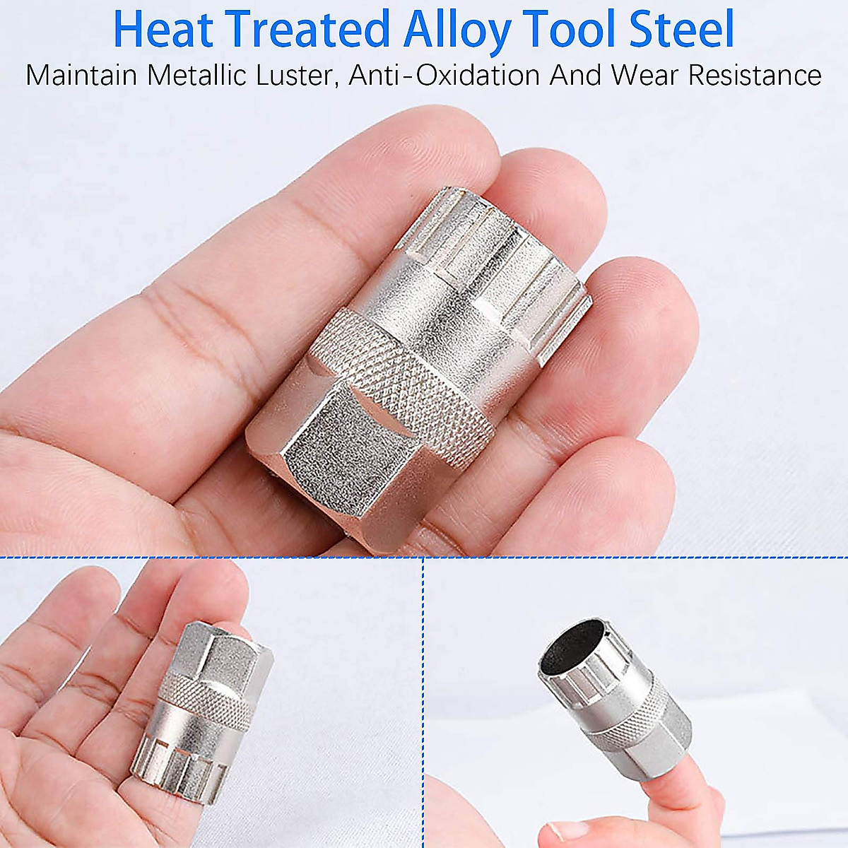 VANICE Bike Freewheel Removal Repair Lockring Tool for Shimano, Sunrace and Other 12 Spline Freewheels