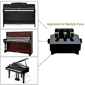 Soarun Piano Pedal Extender Bench for Kids, Design with 3 Pedal (Wood)