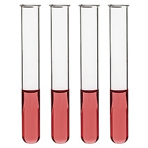 EISCO 48PK Test Tubes, 15ml - Borosilicate 3.3 Glass - 1.2mm Thick Walls, Beaded Rim - Superior Heat & Chemical Durability - 5.25" Tall, 0.6" Diameter