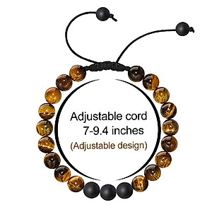 Teacher Gifts for Mens,Womens Bracelet Beads, Natural Black Lava Rock Stone Mens Anxiety Bracelets, Adjustable Aromatherapy Essential Oil Diffuser Healing Bracelet Male Teacher End of Year Gifts