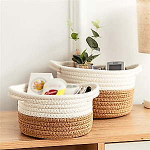LUKEO Desktop Storage Basket Woven Clothing Cosmetics Toys Bedroom Dresser Home Decoration Storage