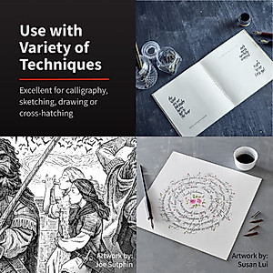 Speedball Sketching Pen Set - 2 Penholders w/ 6 Pen Tips