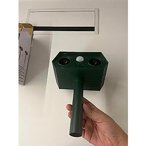 2 Pcs Ultrasonic Animal Repeller Outdoor - Solar Pest Repellent, Waterproof Mouse Repellent for Mice, Deer, Snake, Cat, Rabbit, Raccoon, Skunk, Rat Repellent for Yard, Garden, Lawn, Motion Detection