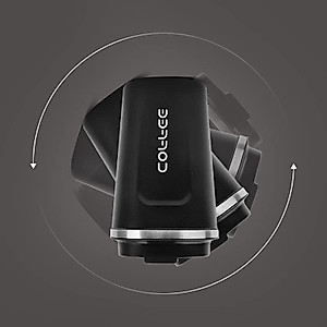 Coffee Mug 12oz - Insulated Coffee Travel Mug Spill Proof with Leakproof Lid Vacuum Stainless Steel Thermos Coffee Tumblers to GO, Reusable Coffee Cup for Men and Women for Hot & Cold Drinks (Black)