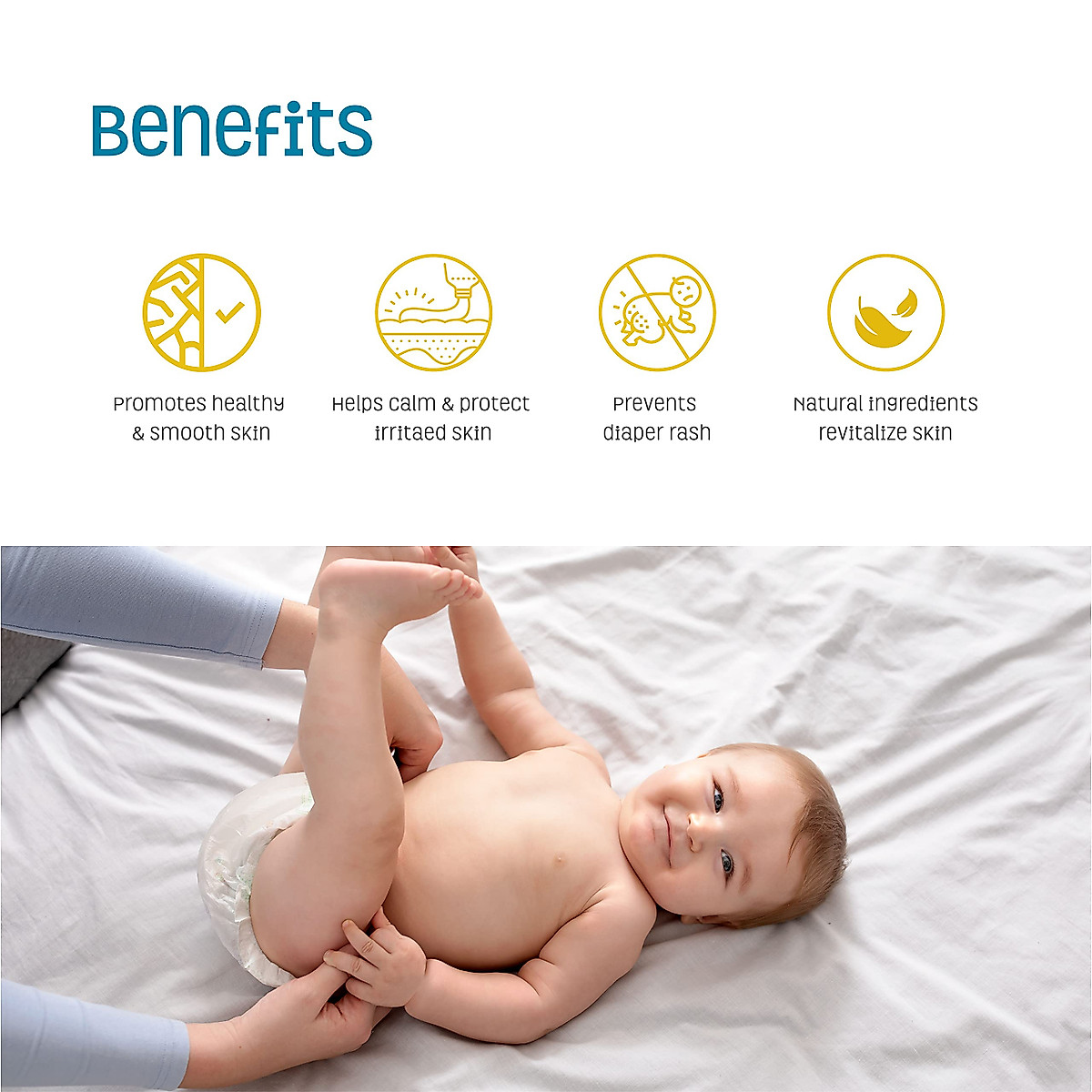 Organics Diaper Cream by Nature's Baby, USDA Certified Diaper Rash Cream with Calendula for Sensitive Skin | Free from Zinc, Petroleum and Artificial Fragrance