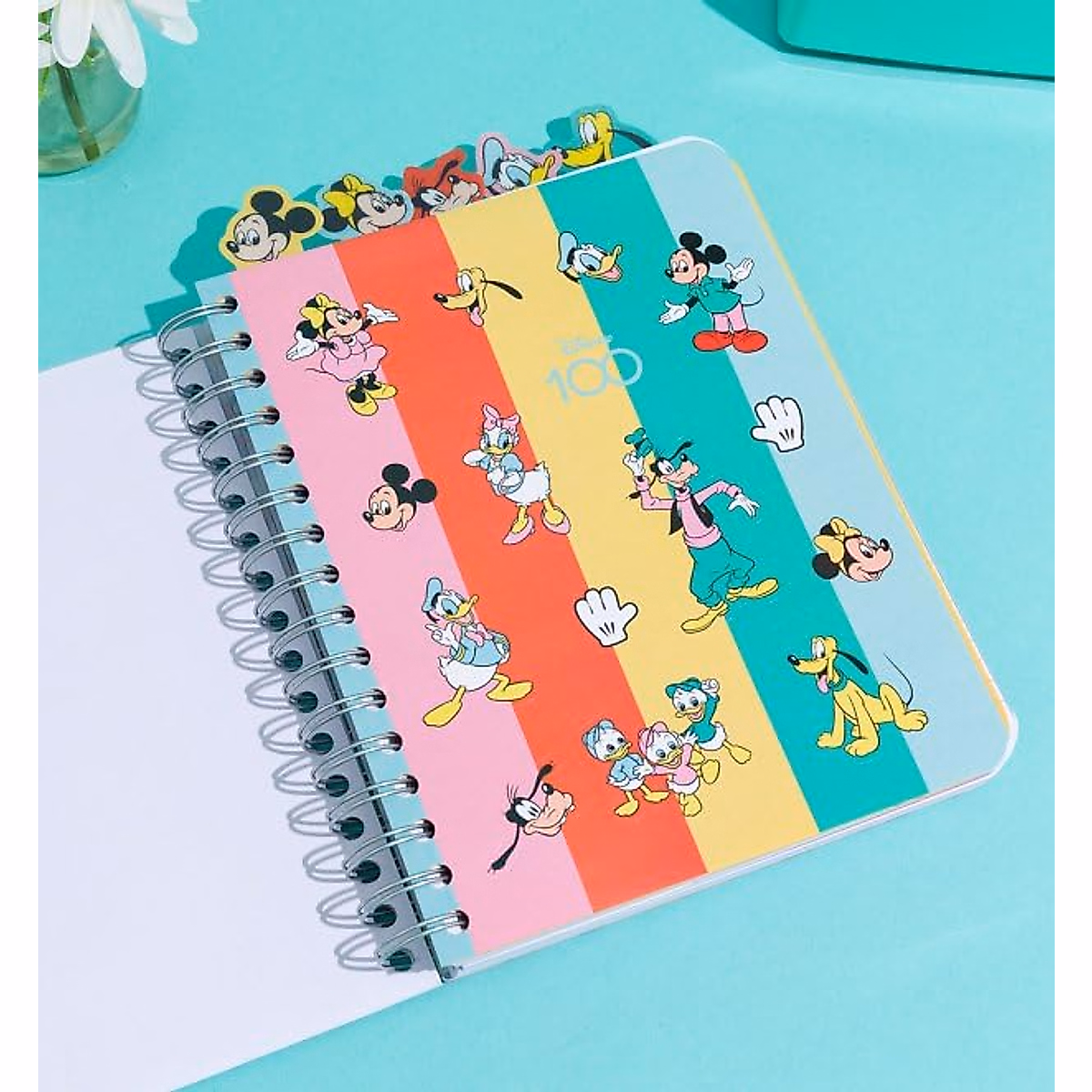 LOUNGEFLY Stationary Disney D100 Mickey and Friends Journal with TABS