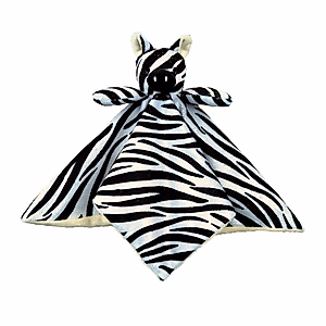 Doindute Baby Zebra Soft Stuffed Animal Security Blanket, Plush Zebra Character Lovey Blanket, Baby Shower/Nursery Gift, Newborn Infant Toddler Snuggle Blankie for Boys Girls, 13 Inches
