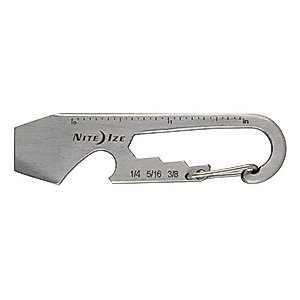 Nite Ize KMT-11-R3 Sized Easily attaches to an existing Chain or Strap DoohicKey Key Keychain Multi-Tool (1 Pack), One, Stainless