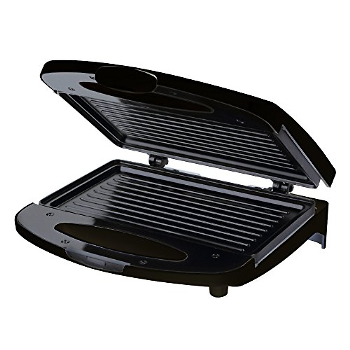 Chefman Electric Contact Grill Griddle, Indoor Dual Closed Sandwich Maker with Nonstick Plates & Cool Touch Handle, For Kitchen & Countertop, 2 Serving, Compact, Black