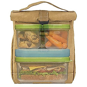 Roll Down Lunch Tote Bag (Brown)