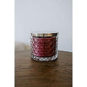 Gold Canyon™ - Pomegranate Scented Candle, Three-Wick, Heritage Diamond-Cut Glass Jar, New & Improved Look 2022