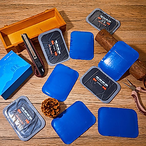 Tallew 60 Pcs Tire Patch 2.56 x 3.15 Inches Rubber Patches Radial Repair Patch Tube and Tire Plug Kit Emergency Repair Tool for Puncture Car Truck Bus Tractor Vehicle