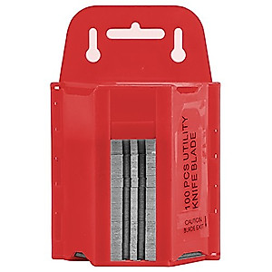 NEIKO 00512A Utility Hook Blades with Wall-Mountable Dispenser, 100 Count, SK5 Steel