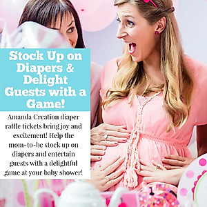 Amanda Creation Underwater Cute Sea Life Diaper Raffle Tickets for Baby Showers, 20 2" X 3” Double Sided Insert Cards for Games, Bring a Pack of Diapers to Win Favors & Prizes!