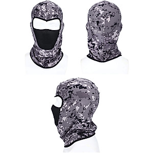 6 Pcs Winter Ski Mask Balaclava Full Face Mask Summer UV Sun Protection Face Cover Dust Windproof Breathable Shiesty Mask(Large,Dark Camouflage Colors)